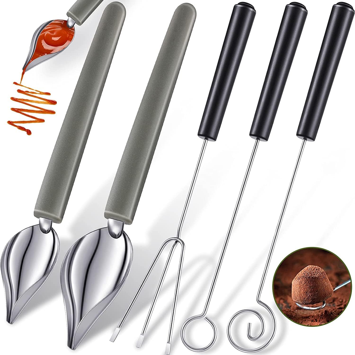 Amazon.com: 5 Pcs Candy Dipping Tools Chocolate Dipping Fork Spoons Set ...