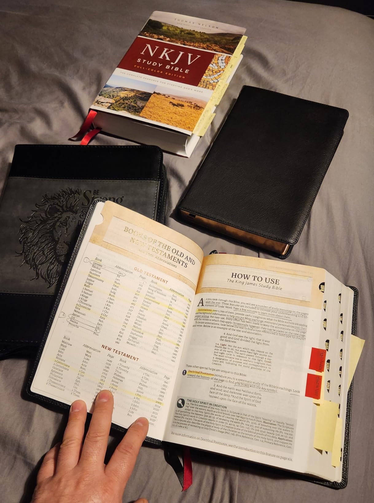 KJV, The King James Study Bible, Genuine Leather, Black, Thumb Indexed ...