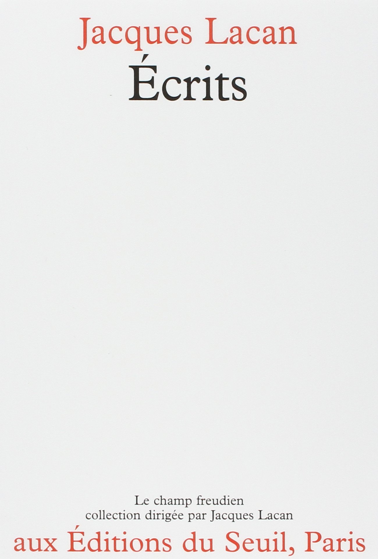 Écrits: Lacan, Jacques: 9782020027526: Amazon.com: Books