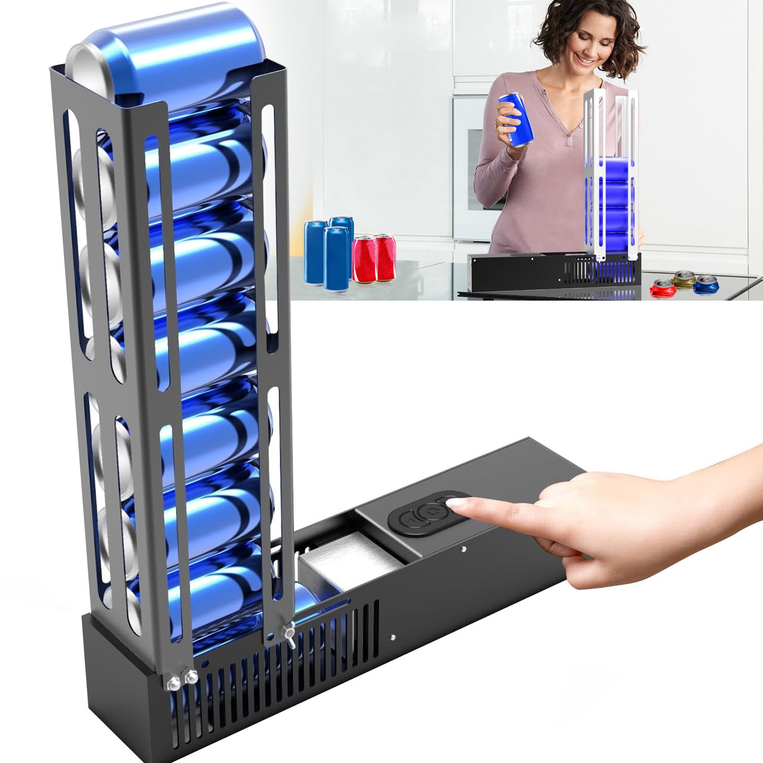 AUTUMFLATGAO Electric Can Crusher, 8oz-16oz Can Crusher, Can Fill 8 ...