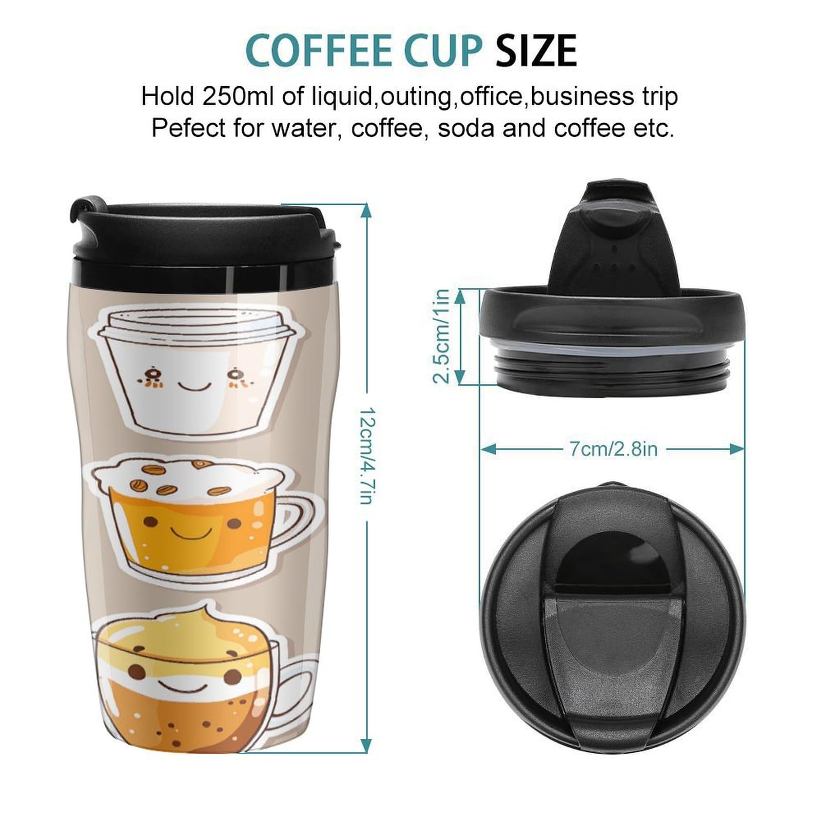 Coffee Spill Lid Stickers 500PCS Leak Proof Paper Pad Milktea Cup