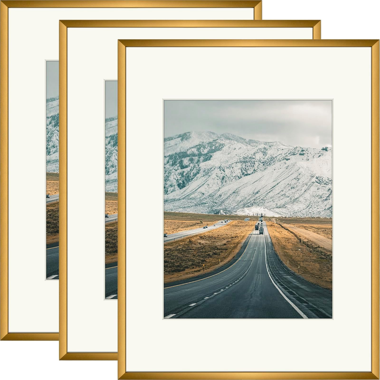 Amazon.com - Golden State Art, 8x20 Gold Photo Aluminum Metal Collage ...