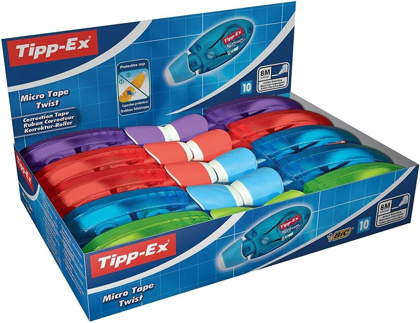 Tipp-Ex Micro Tape Twist Correction Roller with Rotating Cap 5mmx8m Ref ...