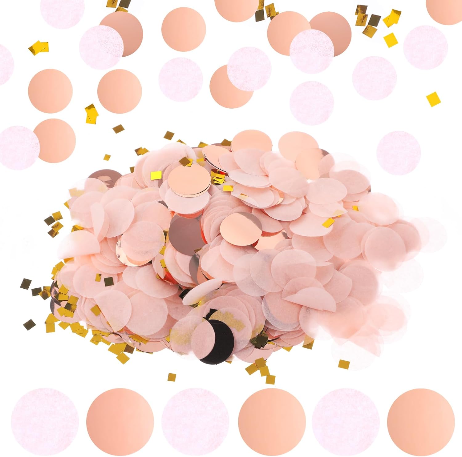 Amazon.com: DSLSQD Glitter Rose Gold Confetti, Round Tissue Paper Table ...
