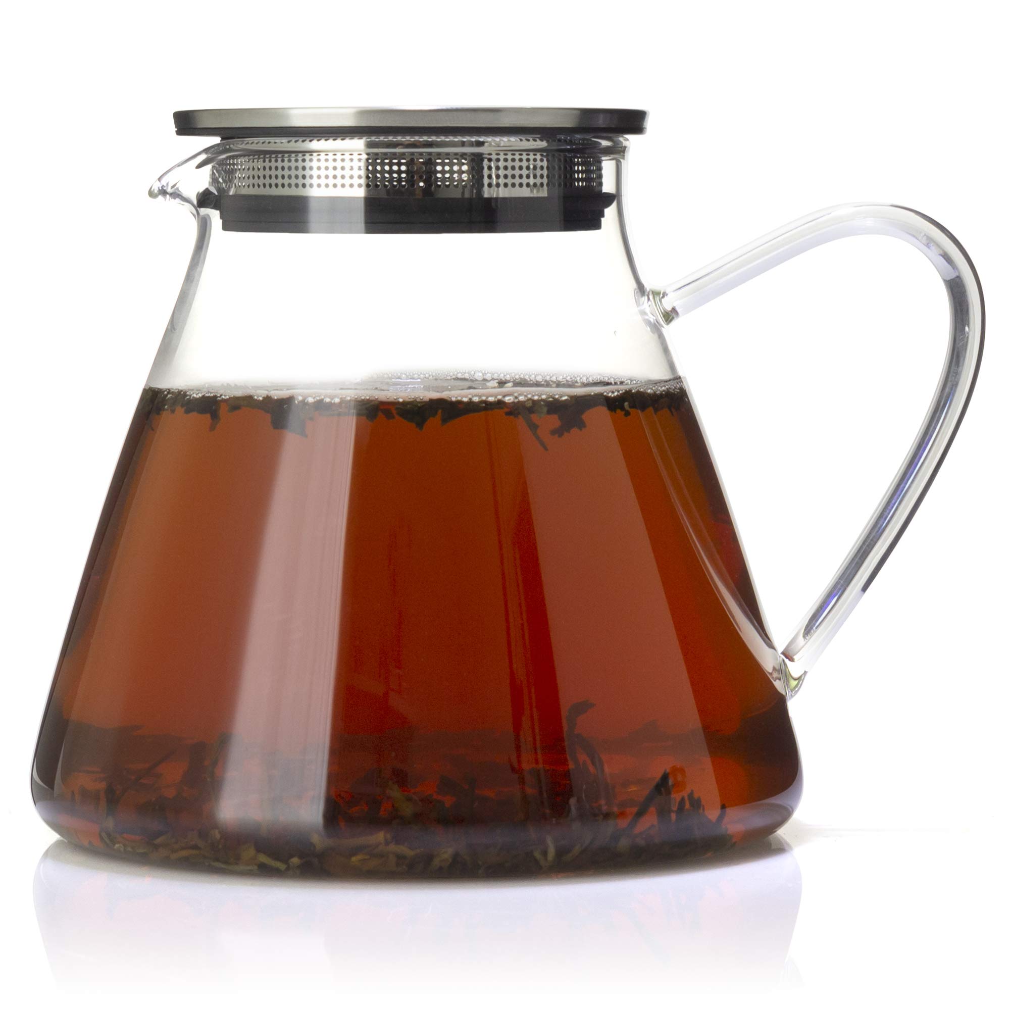 Amazon.com | FORLIFE Fuji Glass Teapot with Filter Lid (32 ounces): Teapots