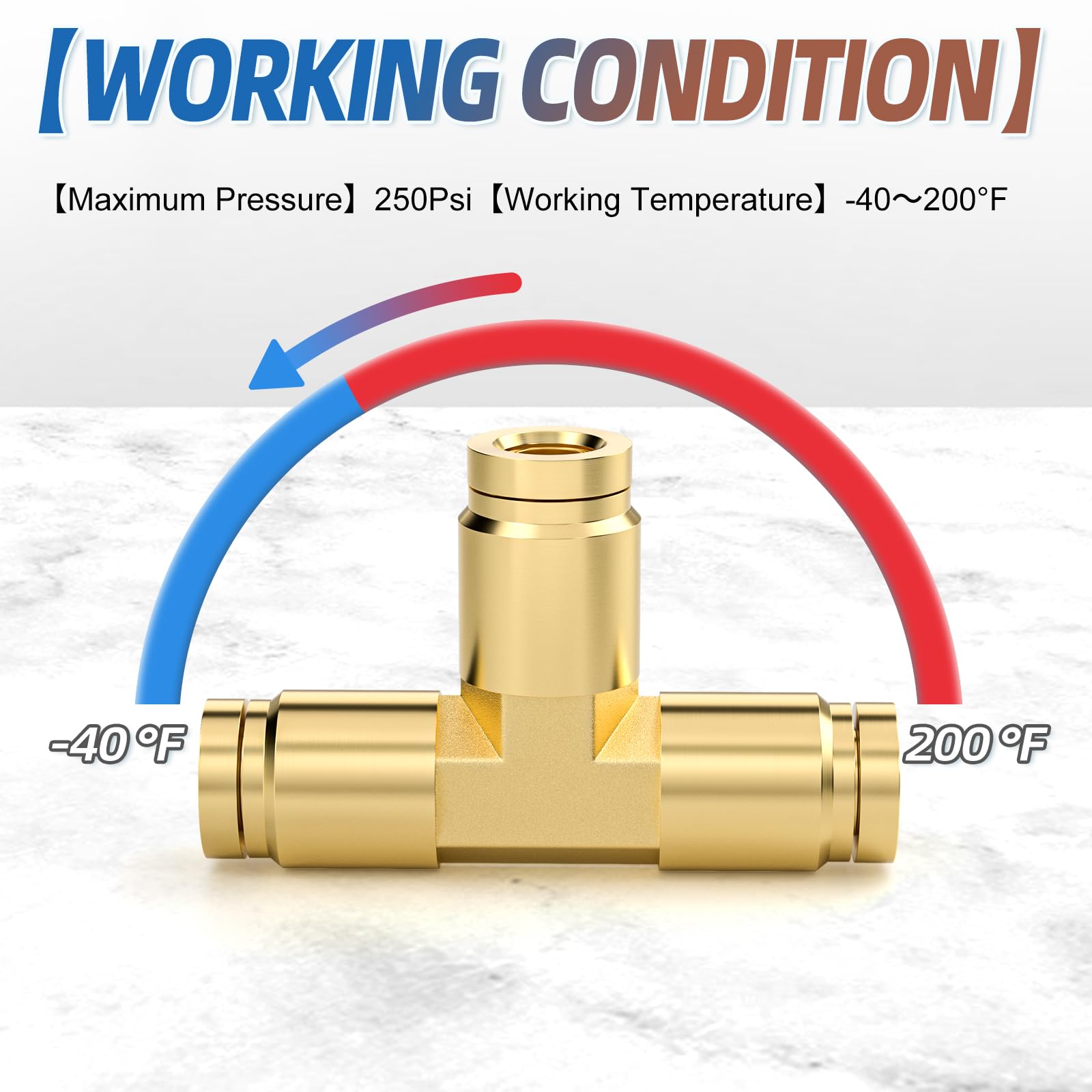 Snapklik.com : TAILONZ PNEUMATIC 1/2 Inch Tube OD DOT Tee Out Pipe Air ...