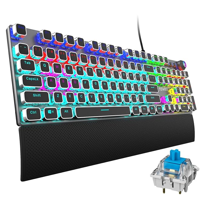 Amazon.in: Buy TEWELL Quick Responsible Blue Switches Mechanical Gaming ...
