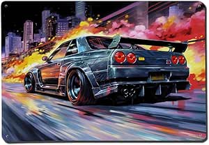Amazon.com: Metal Tin Signs Vintage Aluminum Posters Retro R32 Tokyo ...