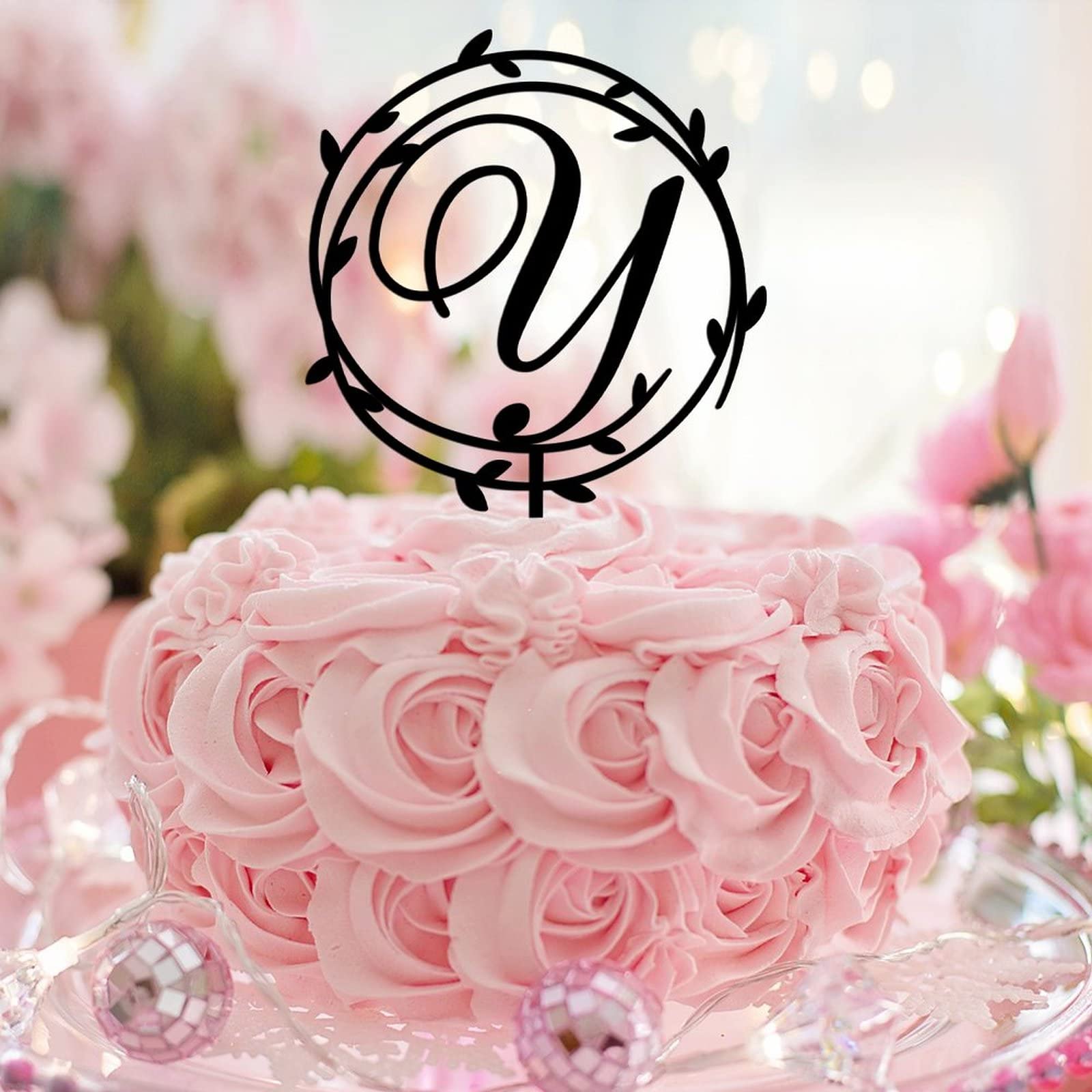 Y Initial Wedding Toppers Whittlewud Wooden Letter(a Z) Wooden Cake