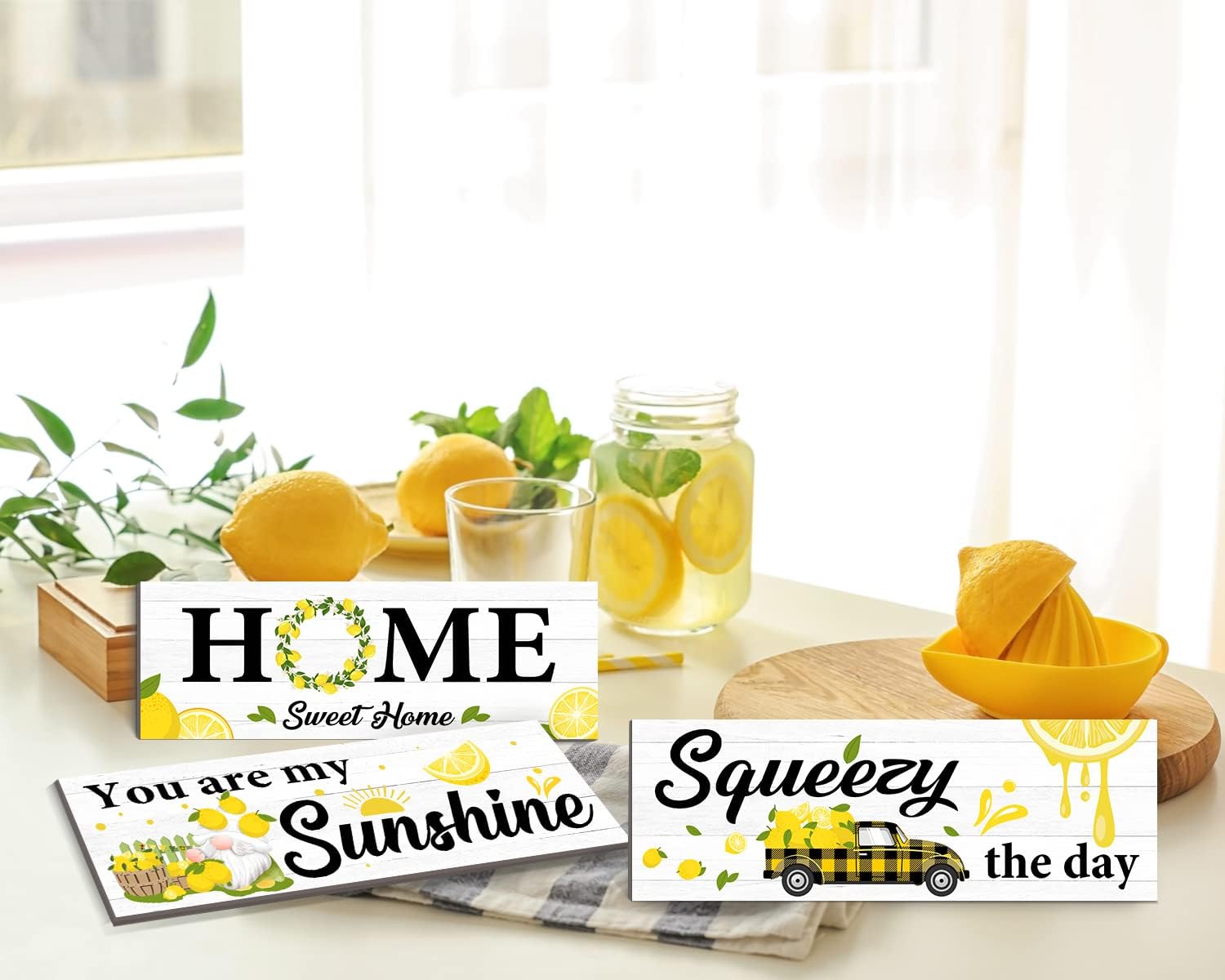 3 Pieces Lemon Wall Decor Home Sweet Home Wall Art Signs Lemon ...
