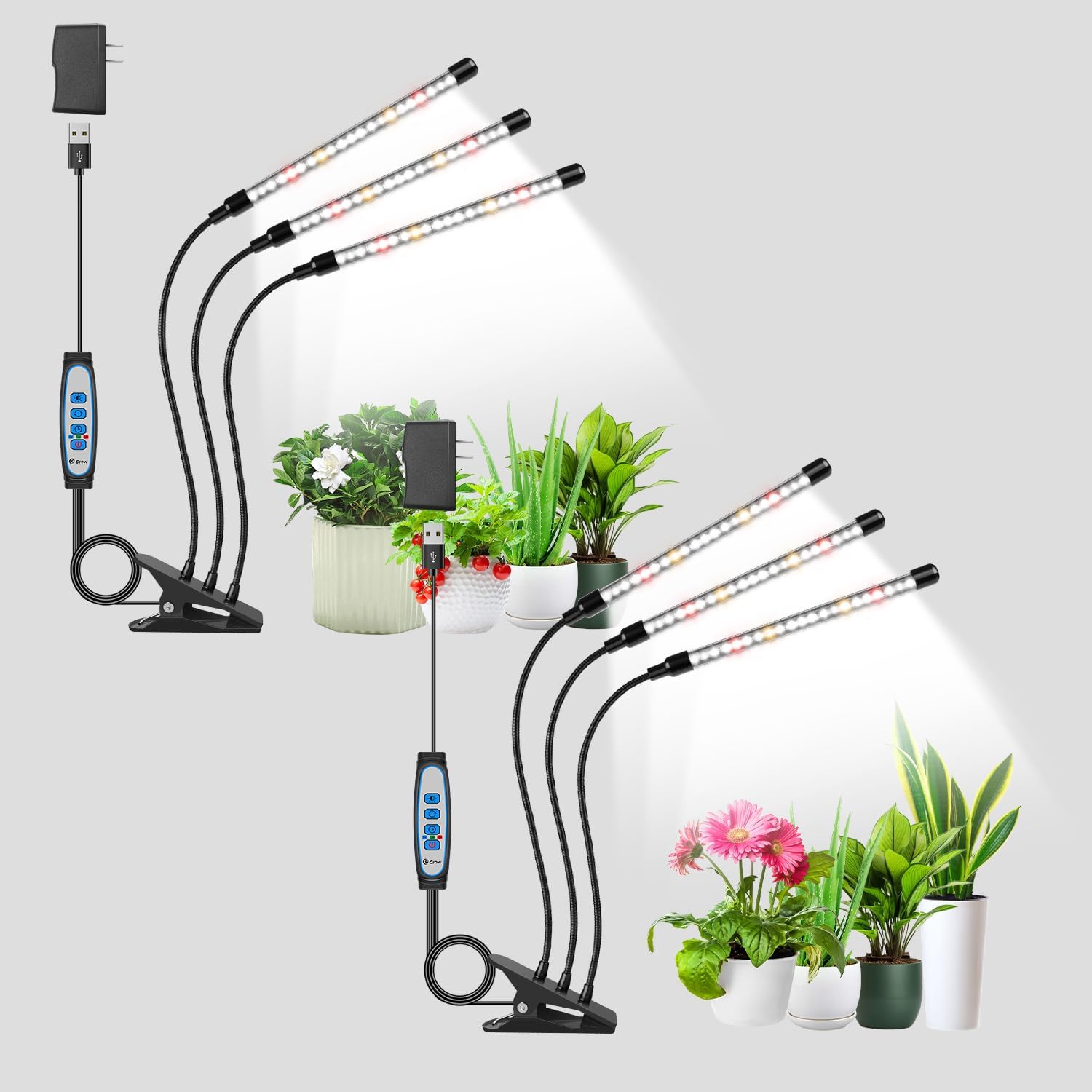 Amazon.com: EcoNour Halo Plant Grow Light for Indoor Plants, Full ...