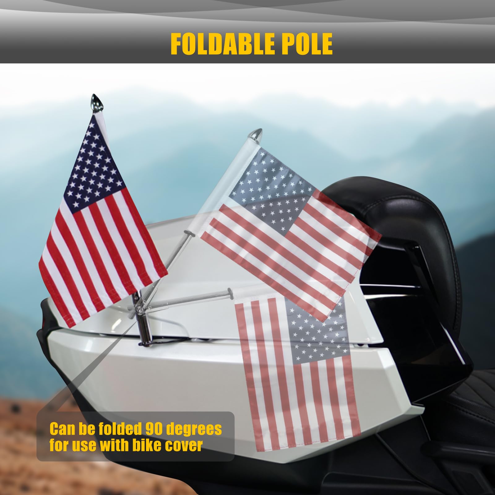 Snapklik.com : Sresk Trunk Mounted Flag Pole Kit For Can-Am Spyder F3 ...