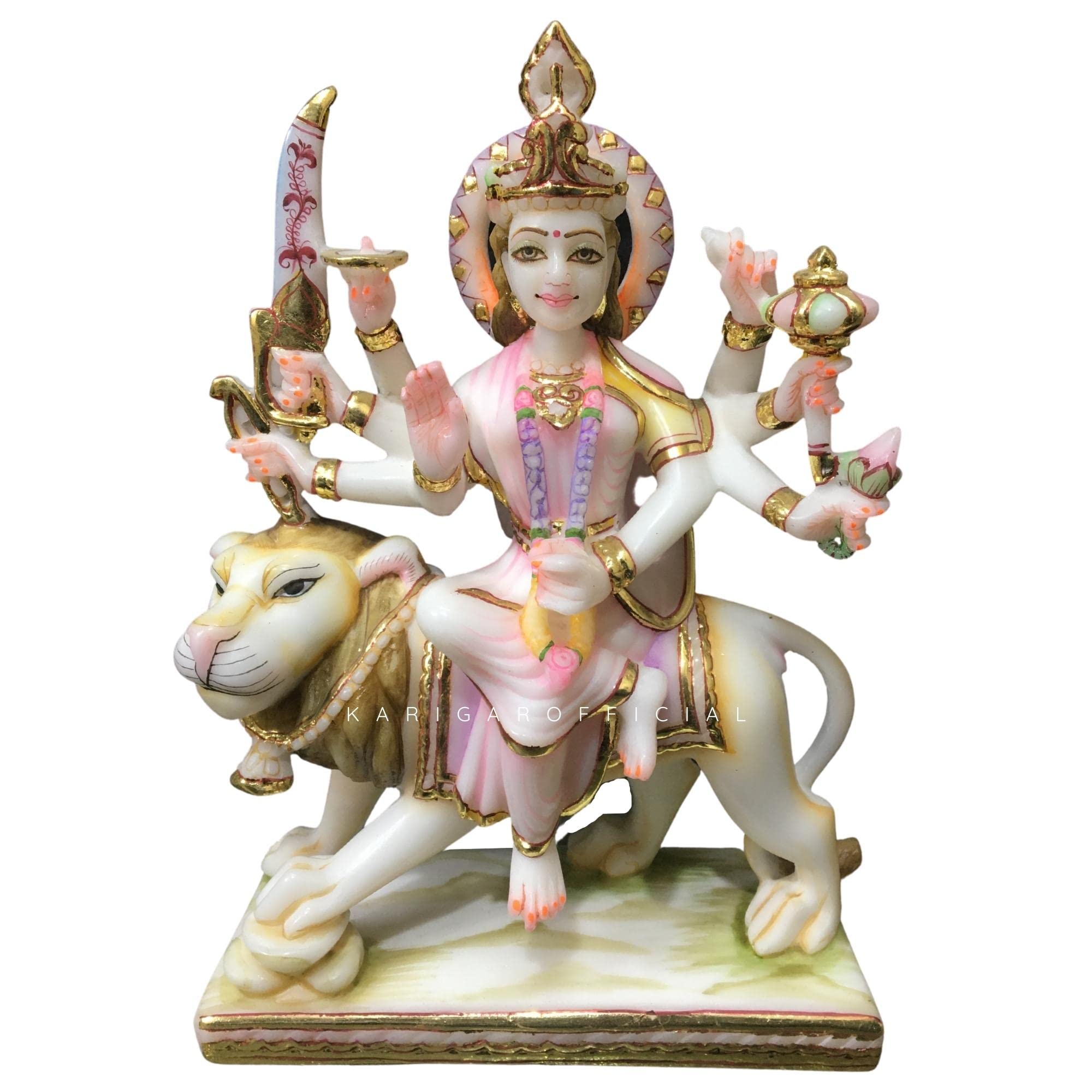 Durga Statue Large 12 Inches Marble Murti Calm Maa Durga | Desertcart ...