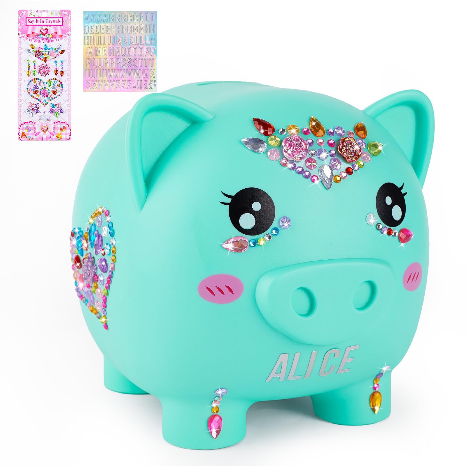 Amazon.com: Piggy Bank Girls, Unbreakable Piggy Banks Large Money Coin ...