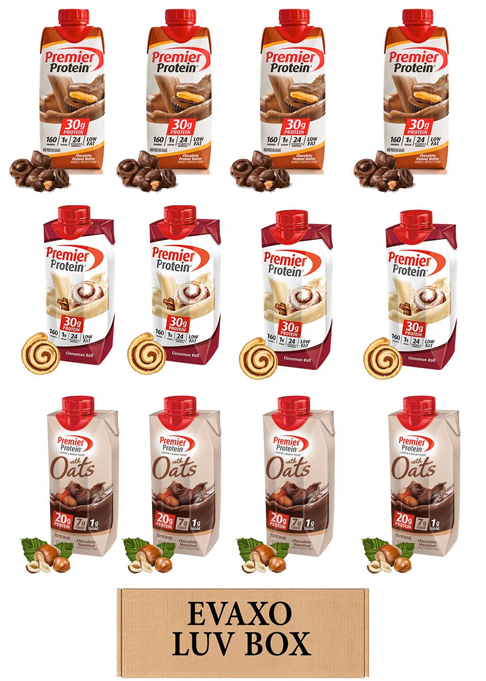 Buy LUV BOX VARIETY Premier Protein High Protein Shake 11 FL OZ. PACK ...