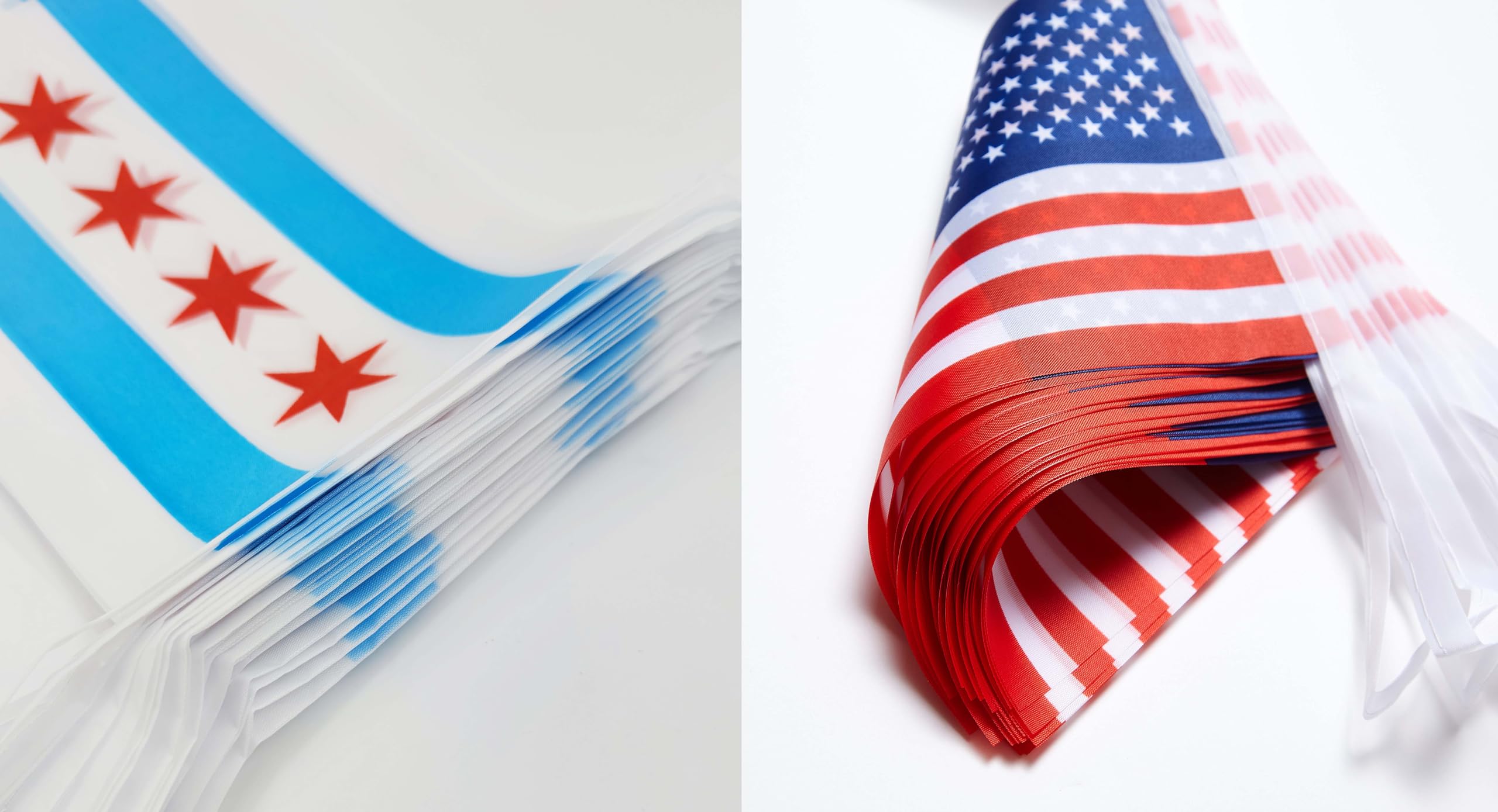 Snapklik.com : ZXvZYT USA US And Chicago Flag Banner String,Small Mini ...