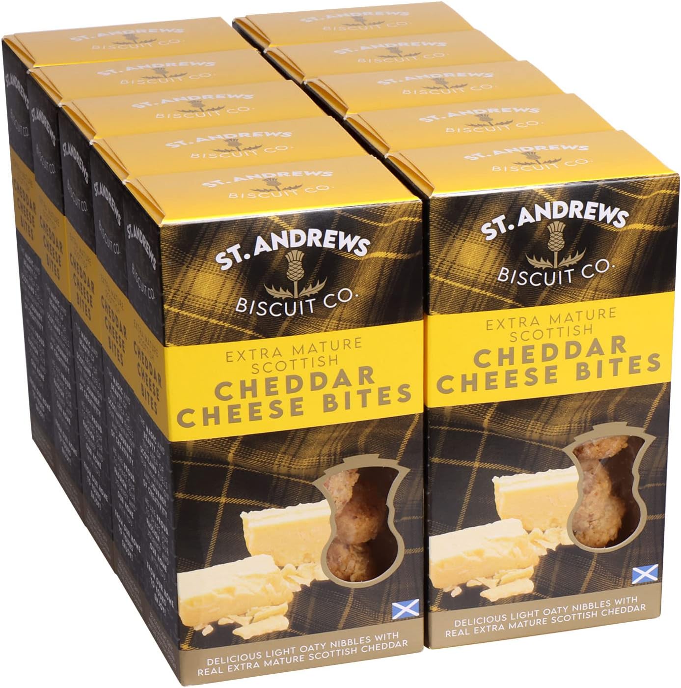 Extra Mature Scottish Cheddar Cheese Nibbles – 10 x 90g Boxes ...
