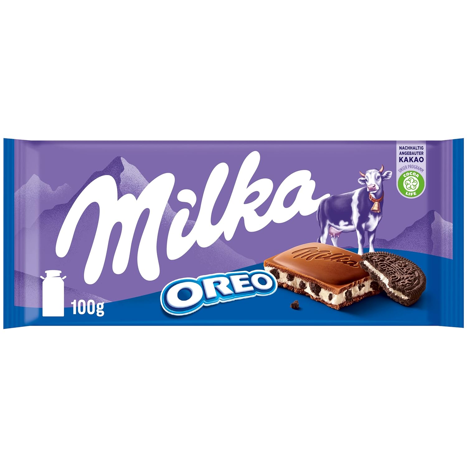 Milka Oreo – Alpenmilch-Schokolade gefüllt mit knusprigen Oreo-Keks ...