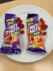 Amazon.com : Takis Hot Nuts Fuego (12) and Flare (6) Double Crunch ...