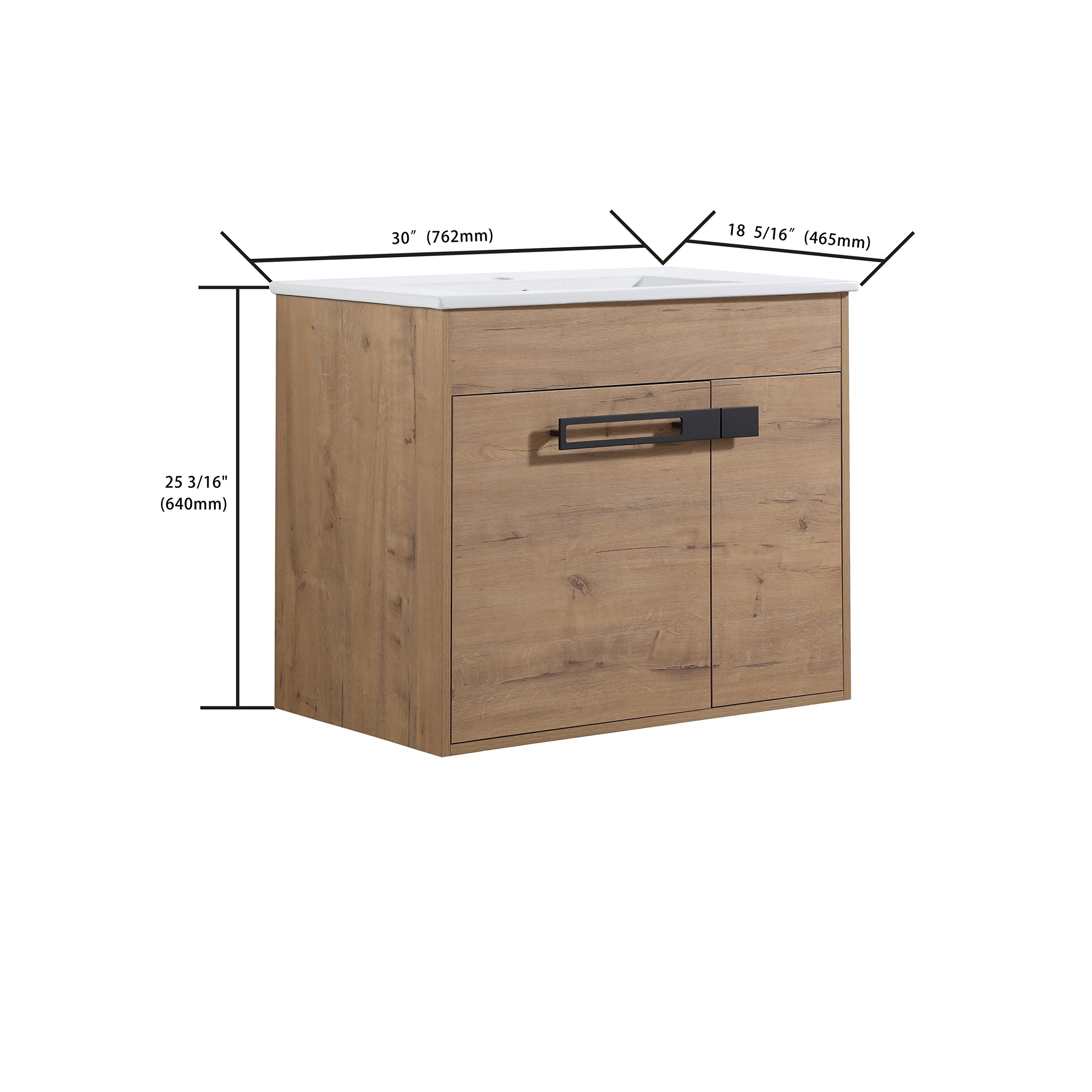 30 Inch Sink, Freestanding Bathroom Vanity or Floating is Optional ...