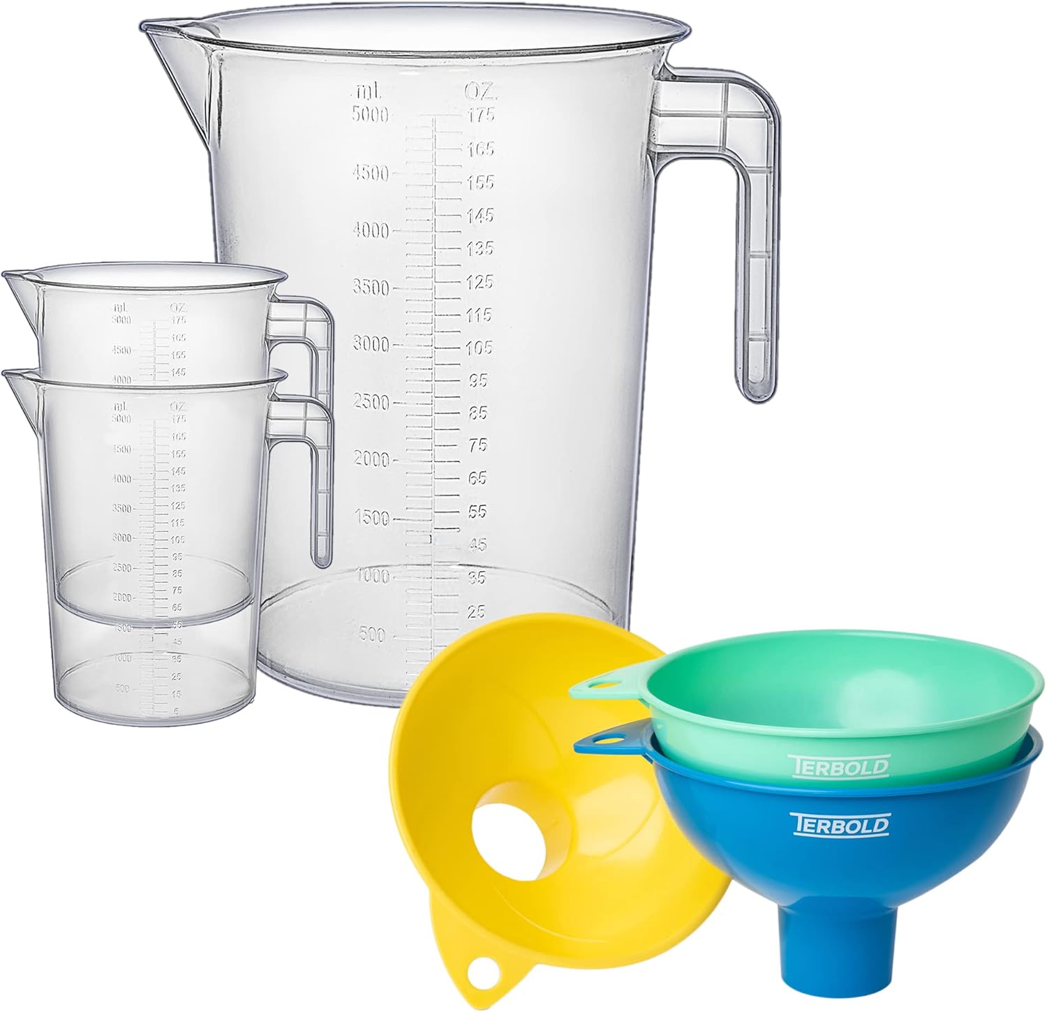 Amazon.com: Terbold 5 Liter (1 Gallon) Plastic Graduated Pitcher for ...