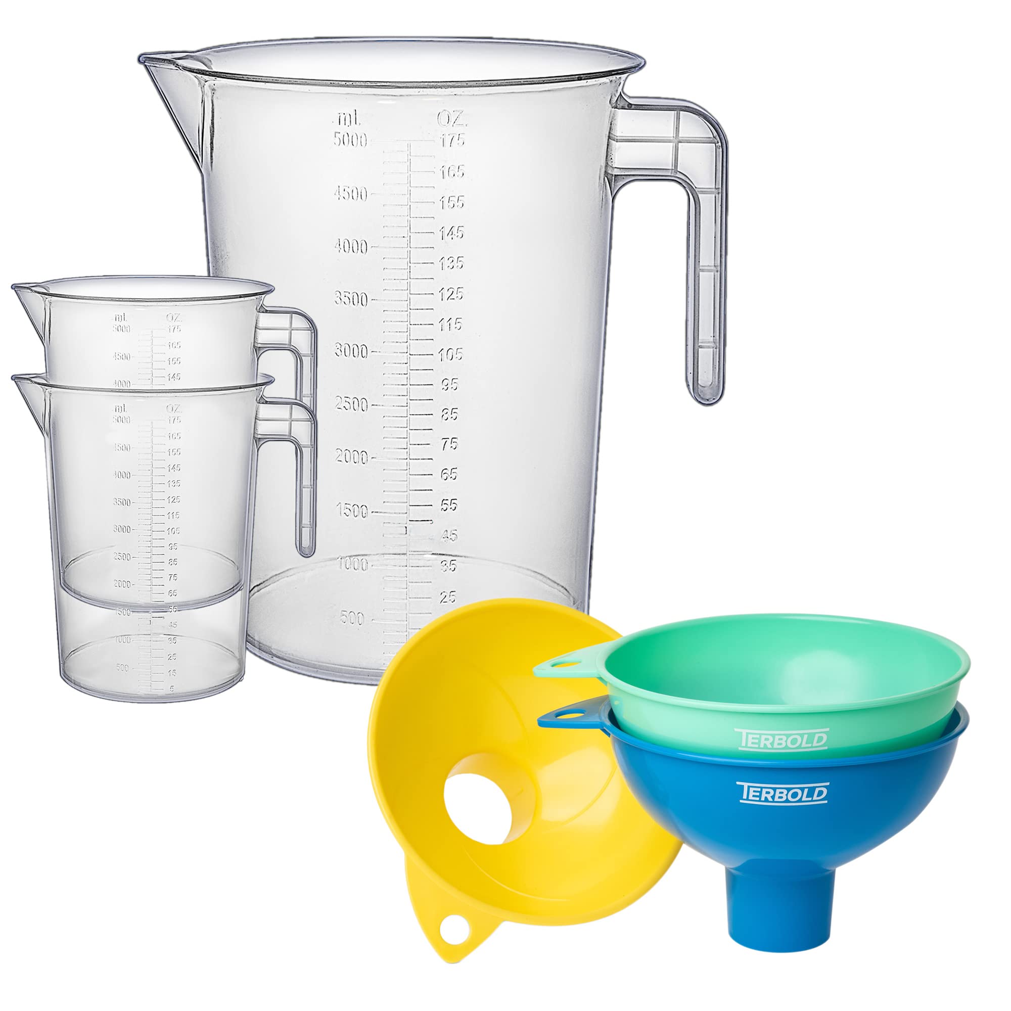 Amazon.com: Terbold 5 Liter (1 Gallon) Plastic Graduated Pitcher for ...