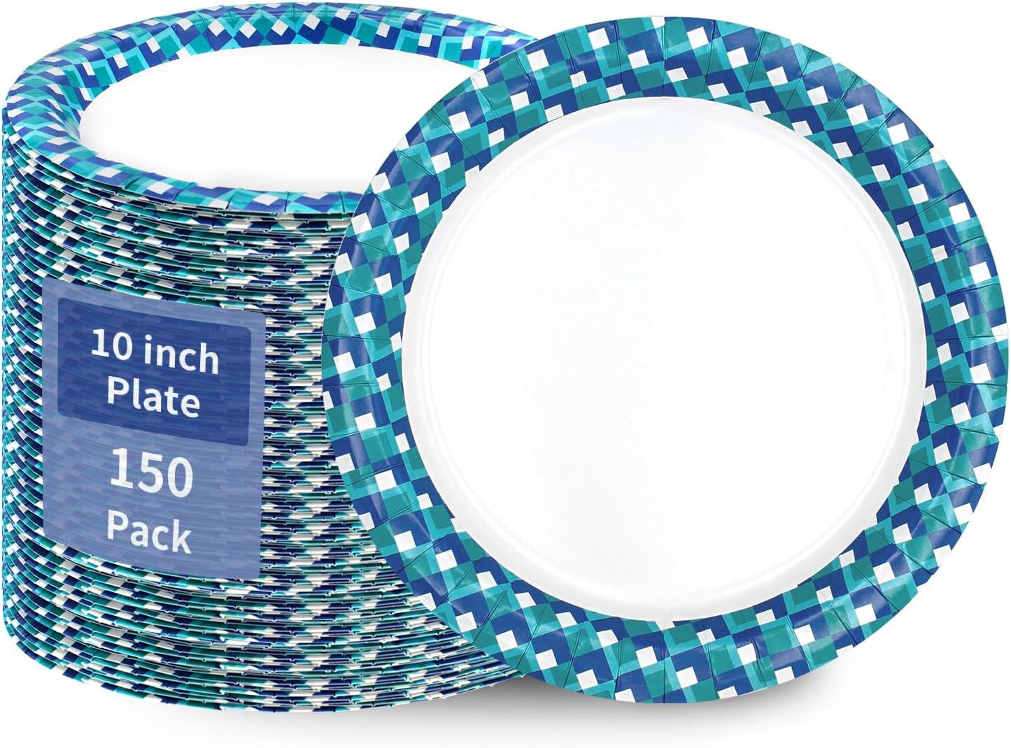 Amazon.com: Bestree 10 Inch Disposable Paper Plates,150 Count Paper ...