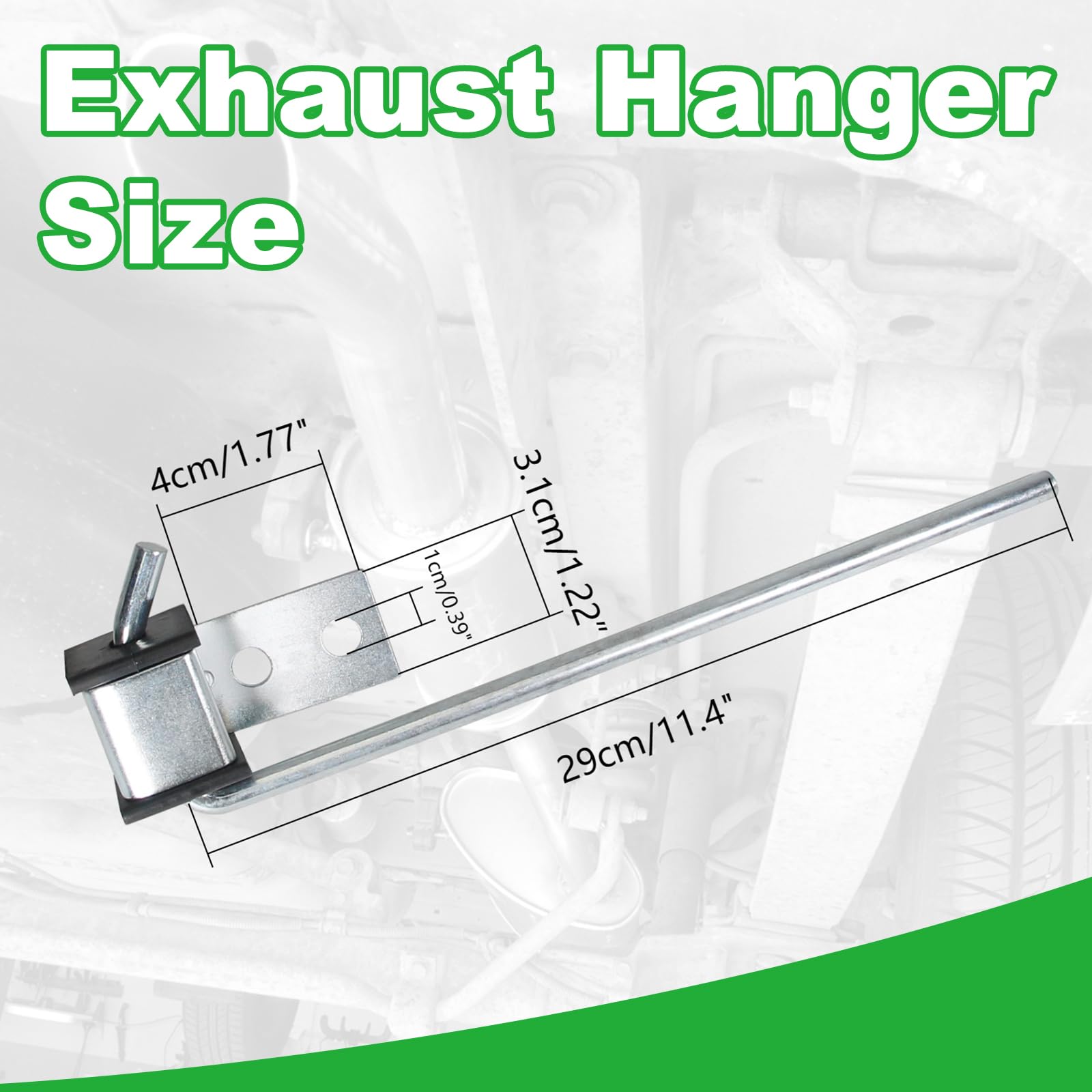 Snapklik.com : 4 Pack Universal Exhaust Hanger Rod