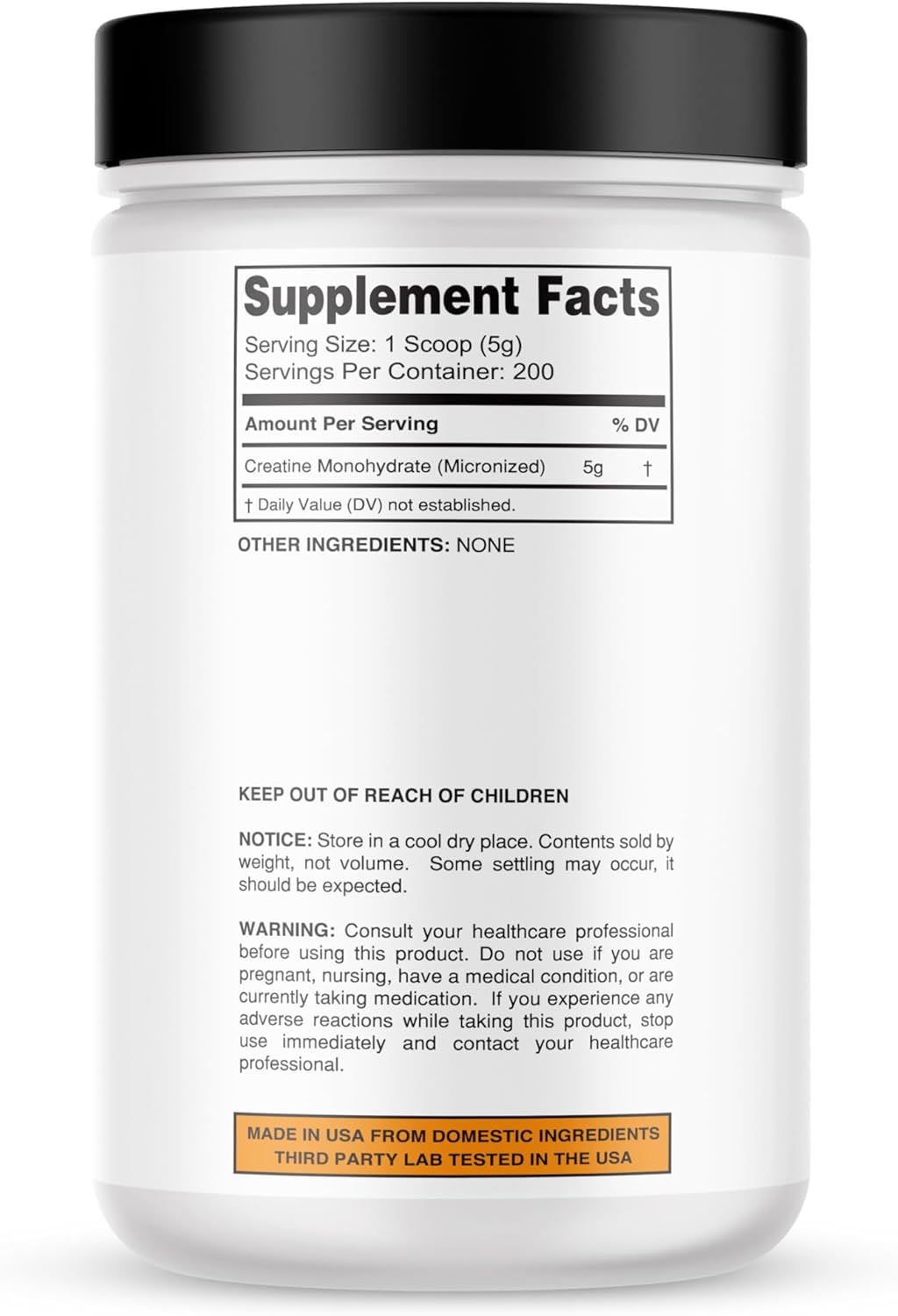 It's Just! - Creatine Monohydrate Powder, Pure Creatine Powder, Made in ...