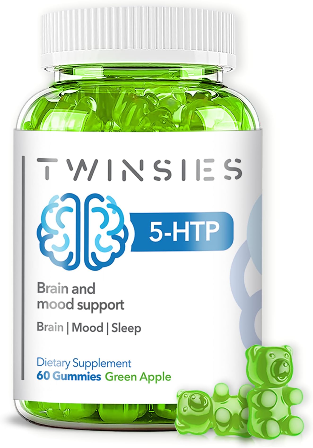 Amazon.com: Twinsies 5-HTP Supplement 200mg Calm Gummies for Sleep Mood ...