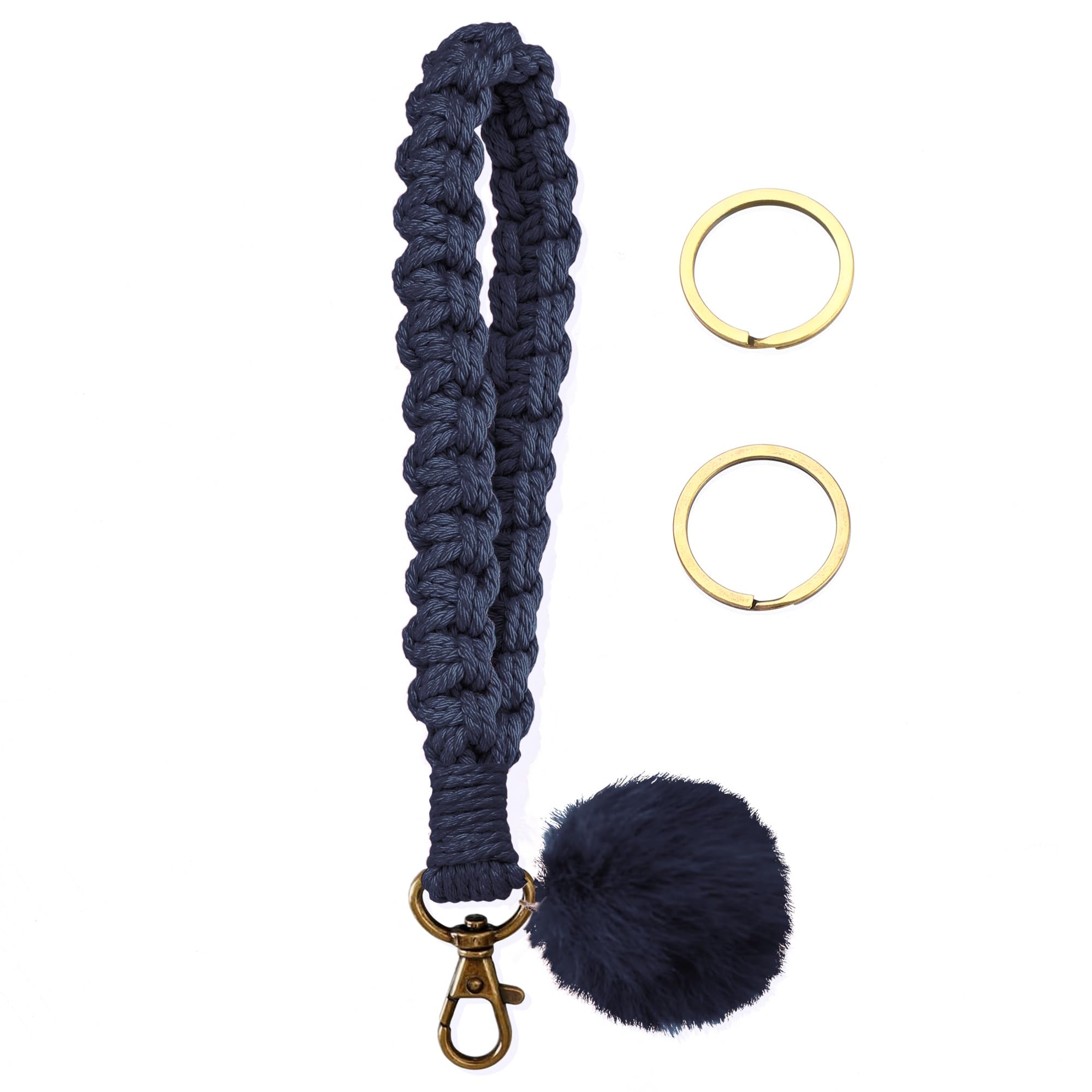 Amazon.com: Gkeygo Keychain Wristlet, Woven Handmade Wrist Lanyard for ...