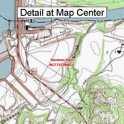 Amazon.com : USGS Topographic Quadrangle Map - Denison Dam, Texas ...