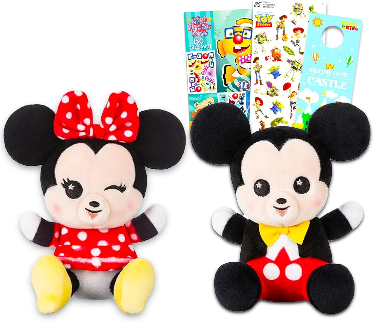 Amazon.com: Disney Mickey and Minnie Mouse Wishables Plushies Bundle ...
