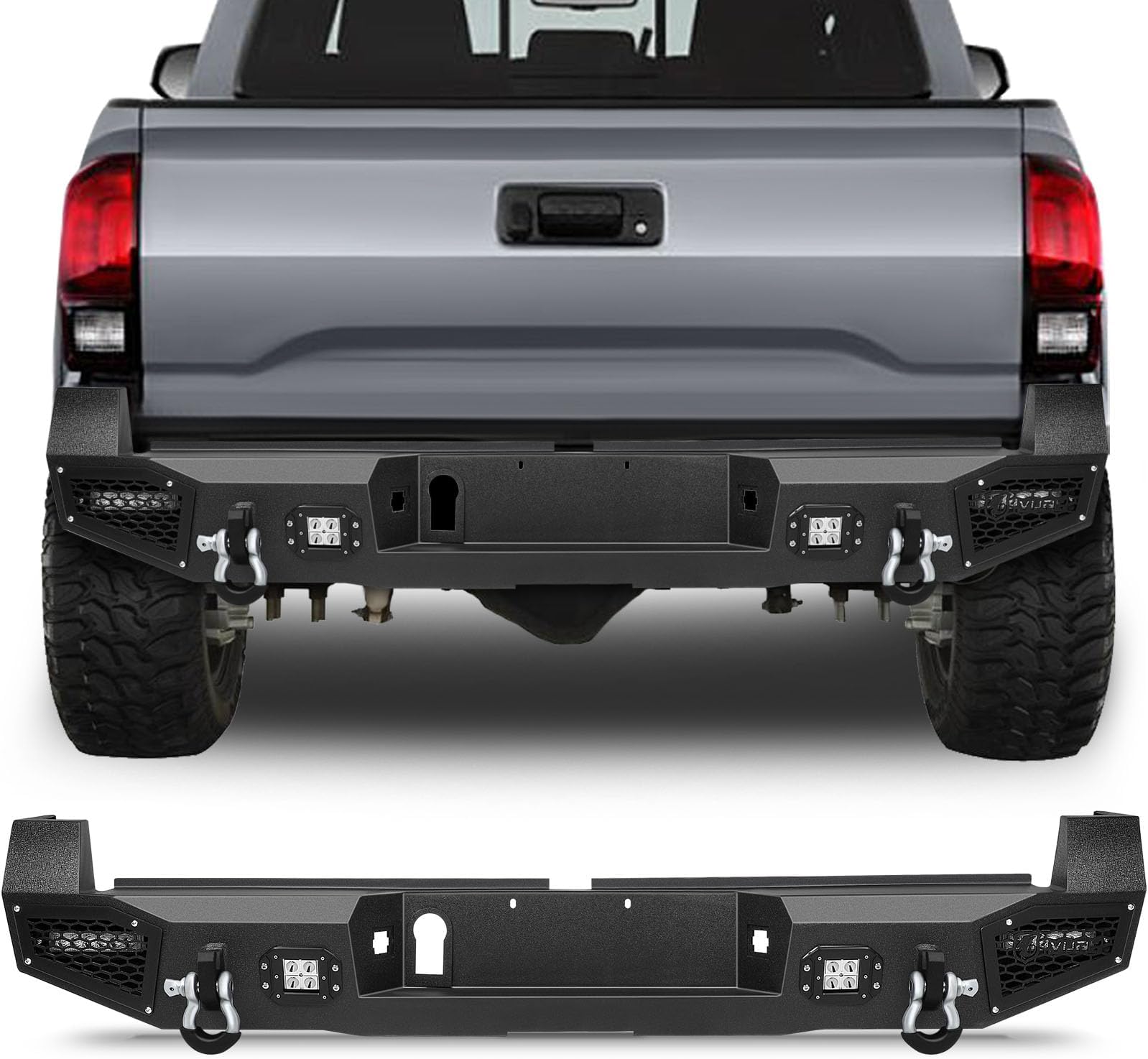 Amazon.com: FINDAUTO Heavy Duty Steel Rear Bumper fit for 2016 2017 ...