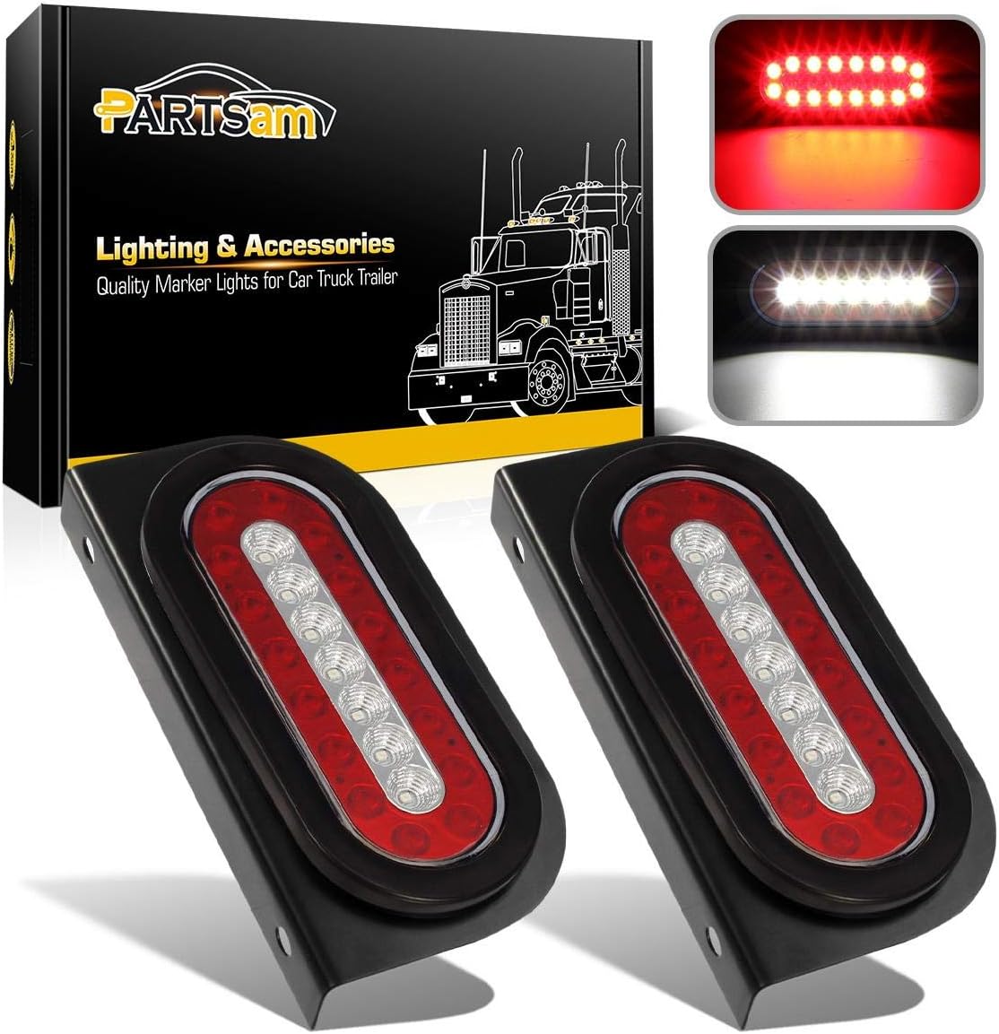 Amazon.com: LINKITOM White Oval Aluminum Housing Ultra Slim Reverse ...