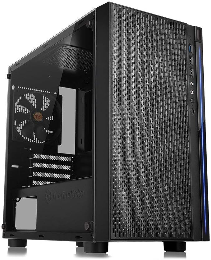 Amazon.com: Thermaltake Versa H18 Tempered Glass Black Spcc Micro ATX ...
