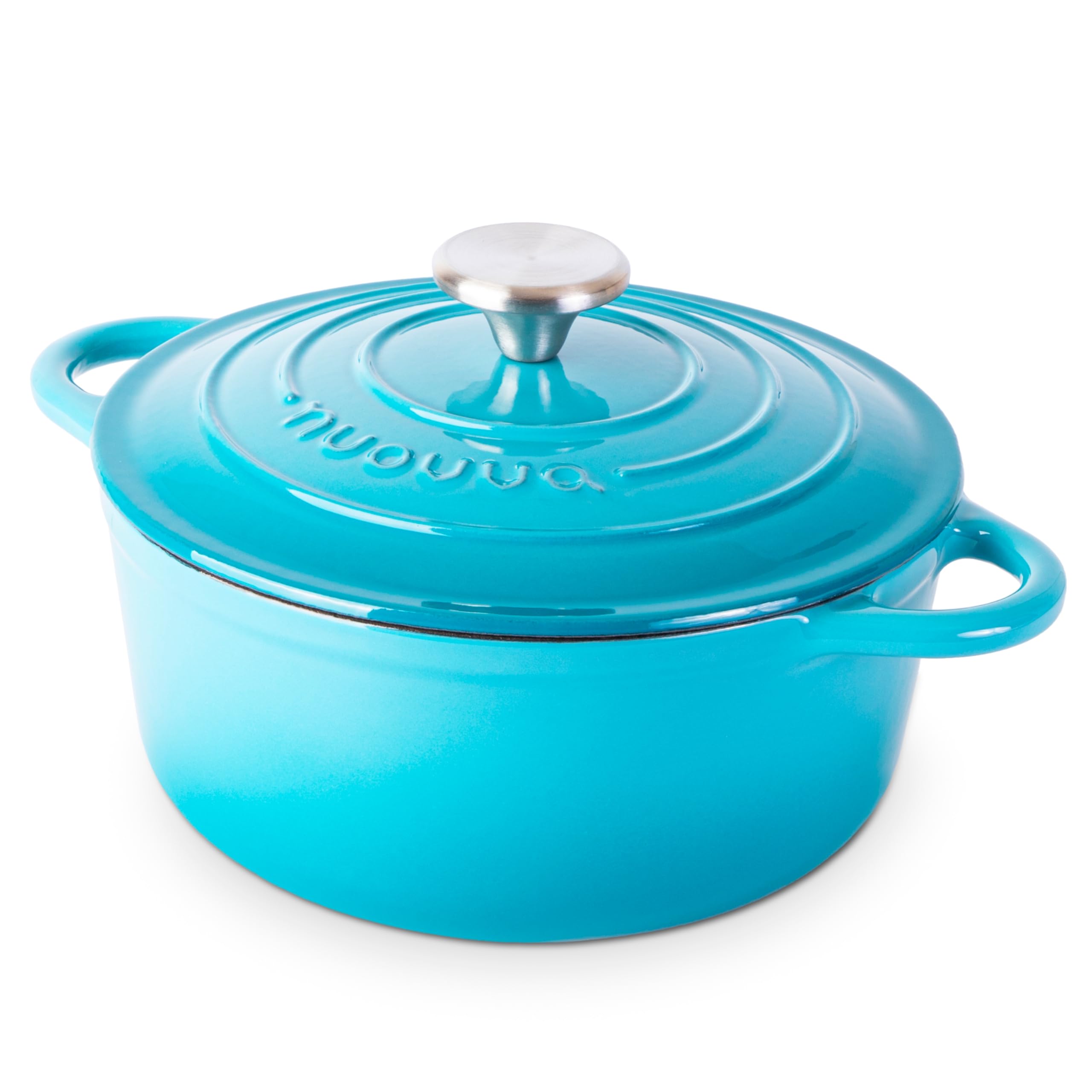 Cast Iron Dutch Oven with Lid – Non-Stick Ovenproof Enamelled Casserole ...