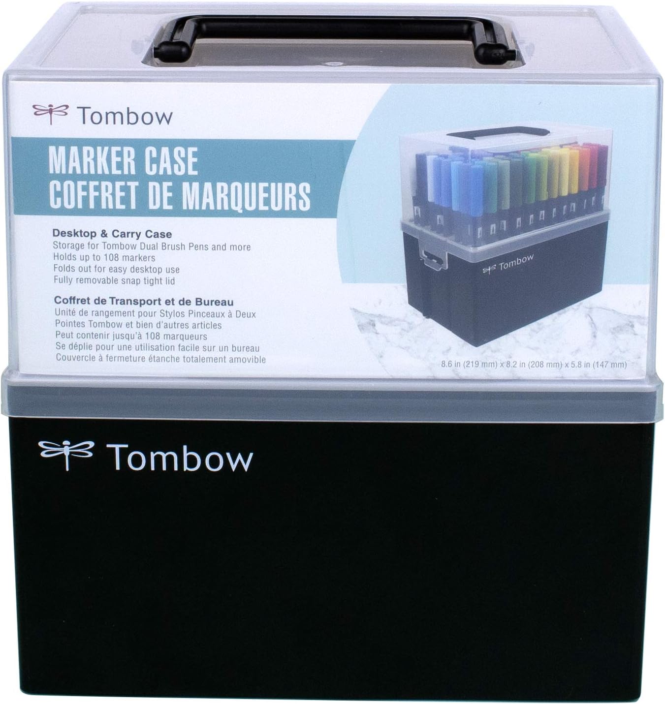 Amazon.com: Chris.W Clear 80 Slot Plastic Carrying Marker Case Holder ...