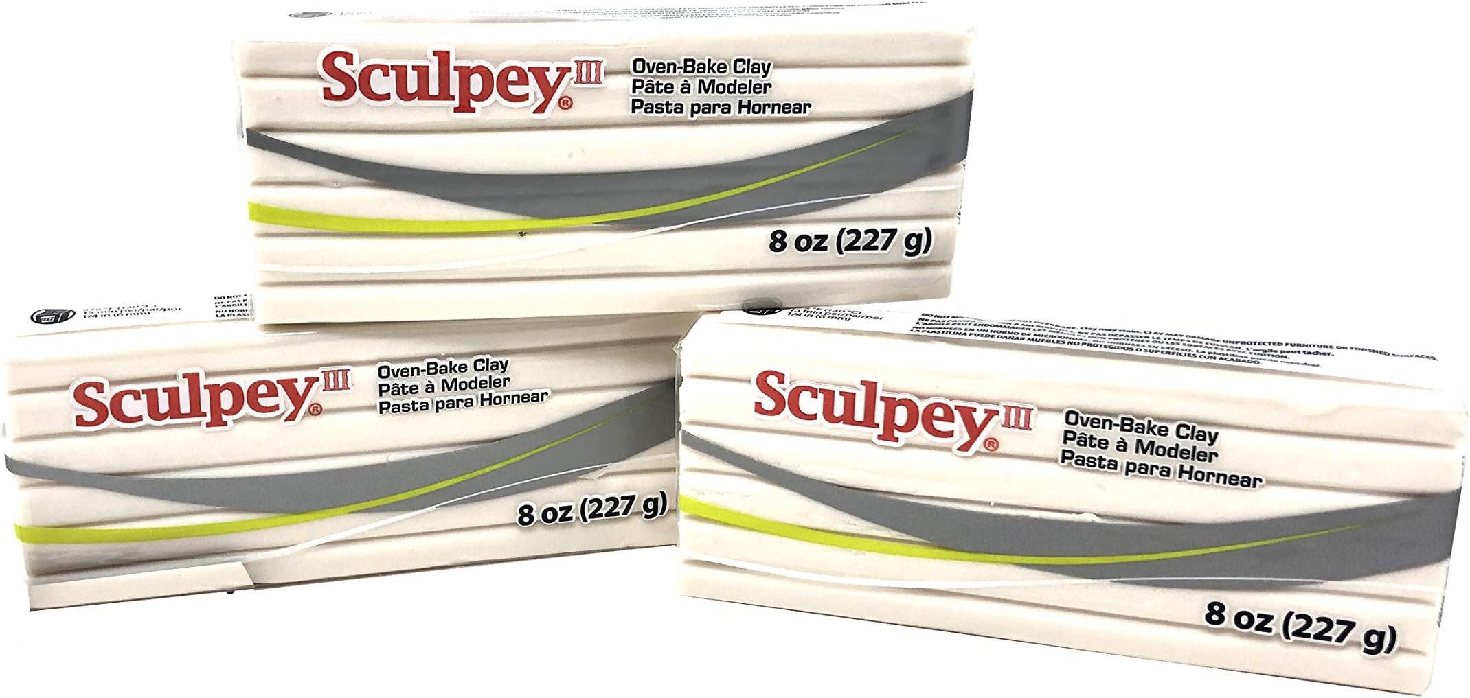 Amazon.com: Sculpey III Polymer Clay Oven-Bake Clay Translucent 8 Ounce ...