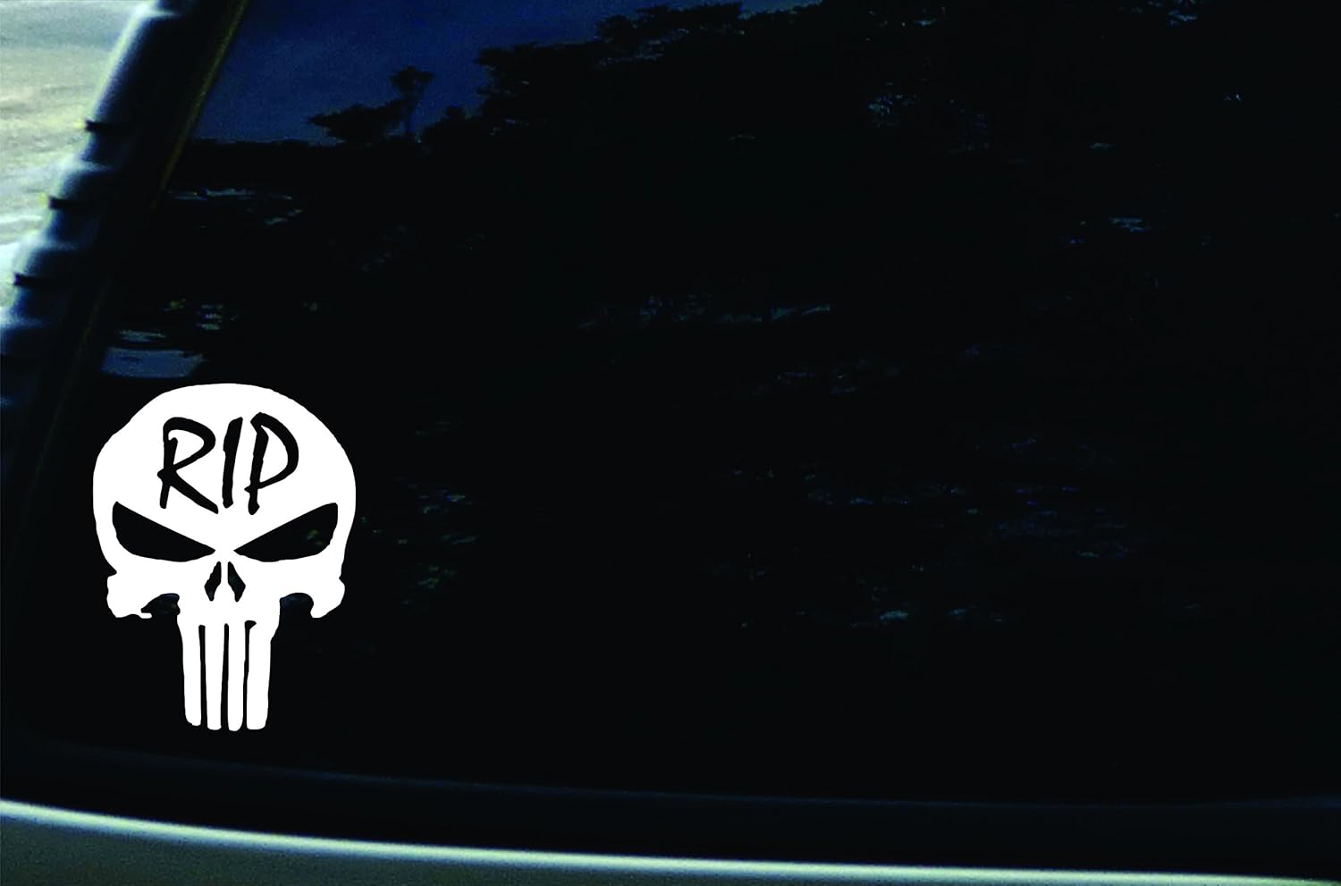 Amazon.com: Stonehouse Decals 4" X 5" Skull with RIP Vinyl DIE Cut ...