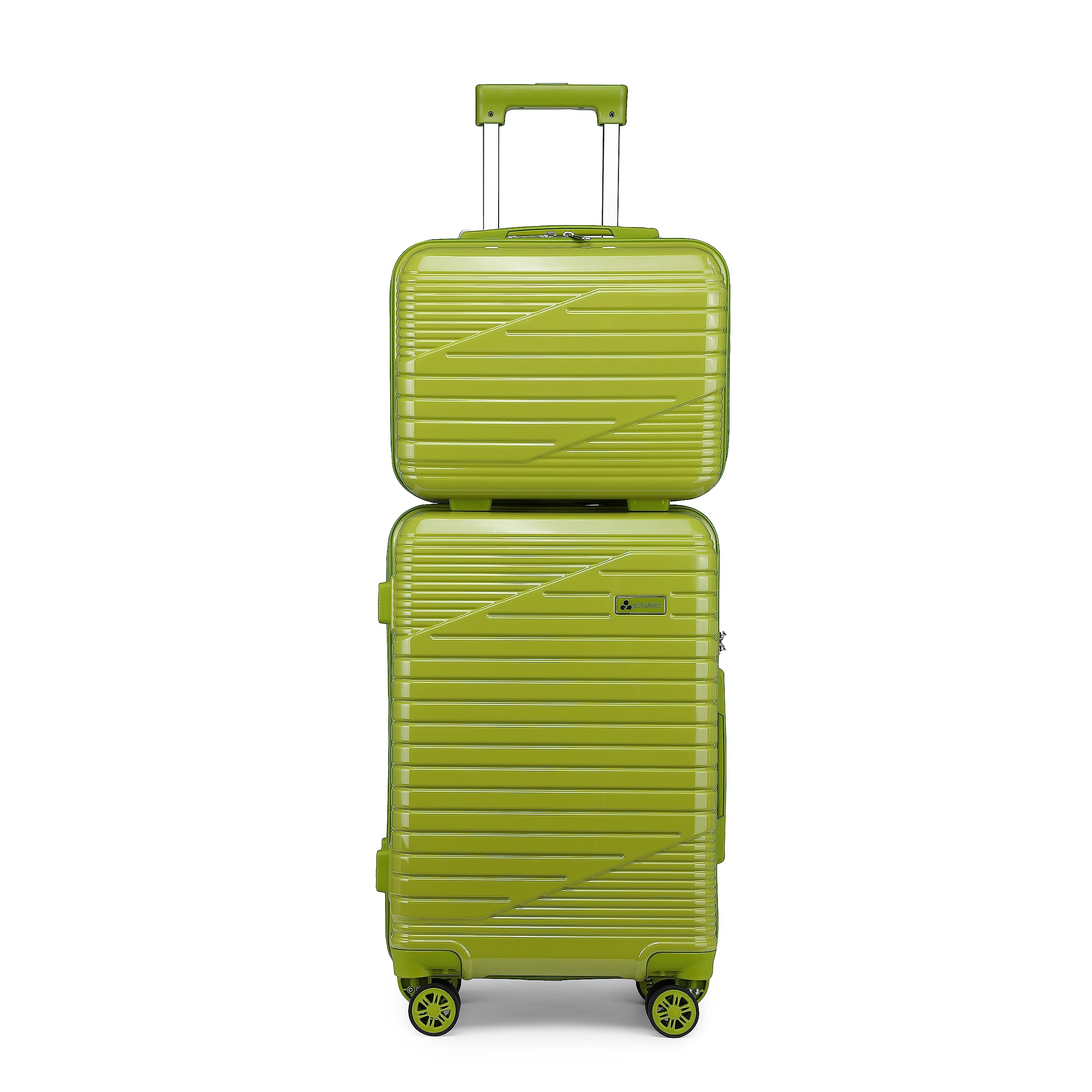 Somago 22x14x9 Carry On Luggage 20 Inch Suitcase with Cosmetic Case ...