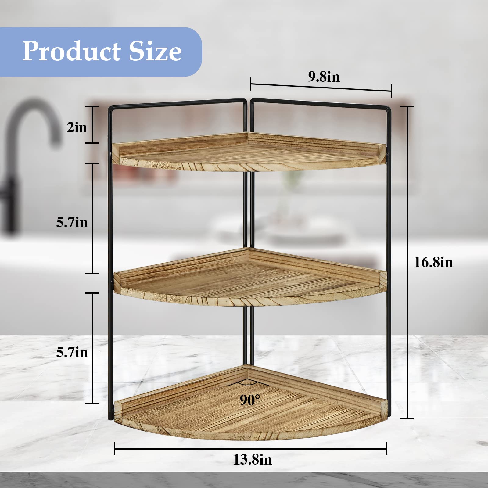 Snapklik.com : 3-Tier Corner Bathroom Countertop Organizer, Bathroom ...