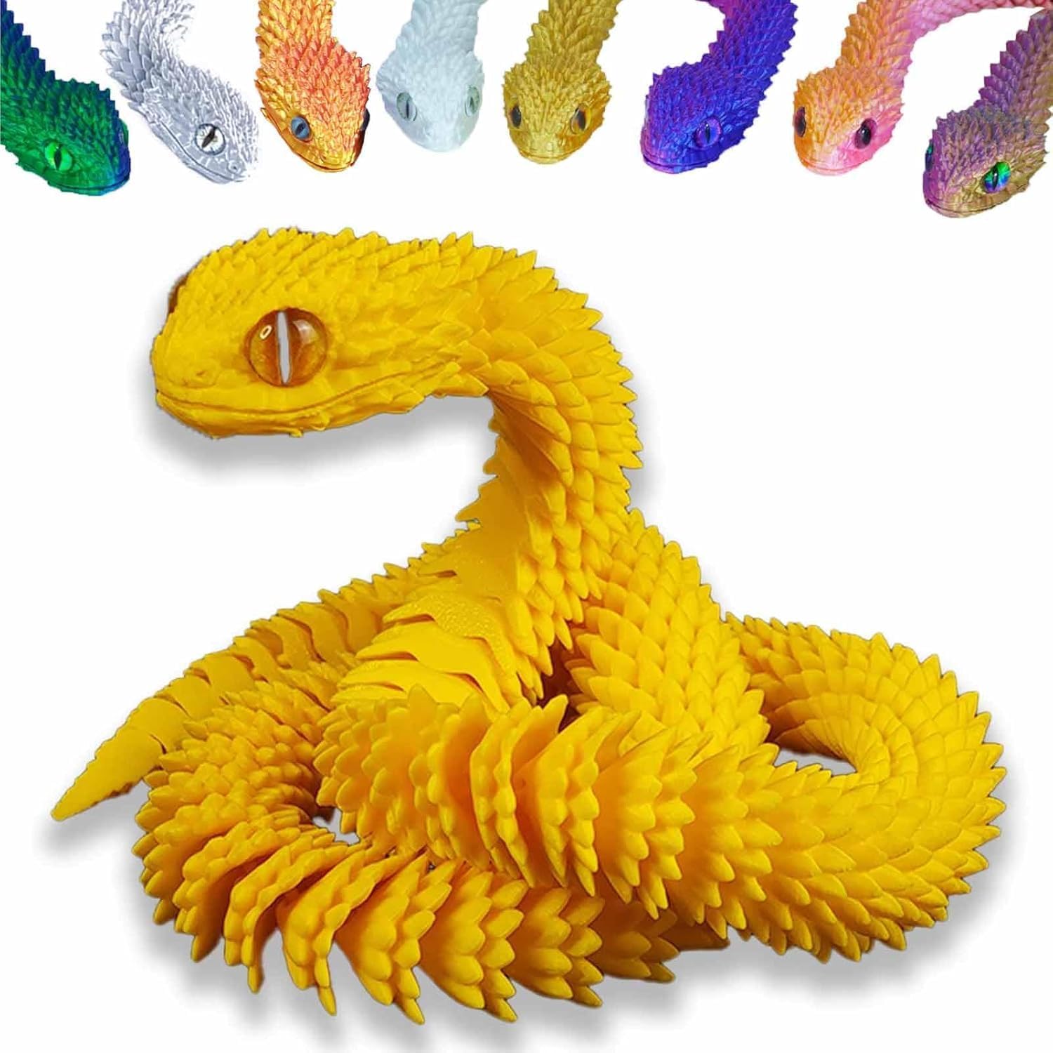 Amazon.com: 3D Printed Animals Set 3D Printed Snake Toys 3D Printed ...