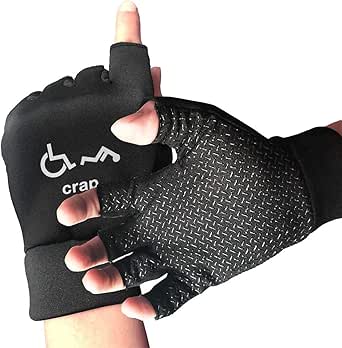 Amazon.com: Crap Handicap Funny Wheelchair Half Finger Fingerless Short ...