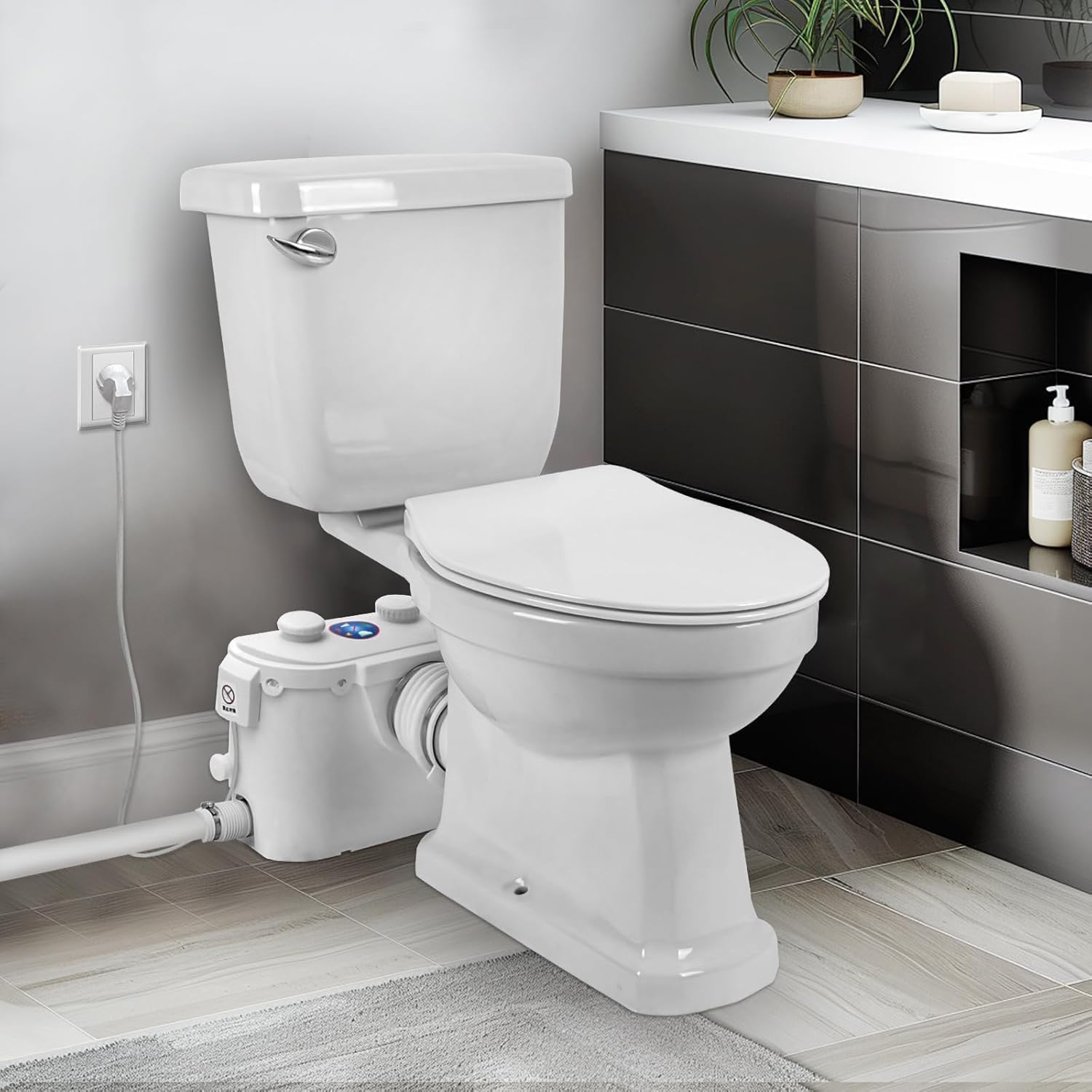 Upflush 500Watt Macerating 3 Piece of Upflush System for Basement Room ...