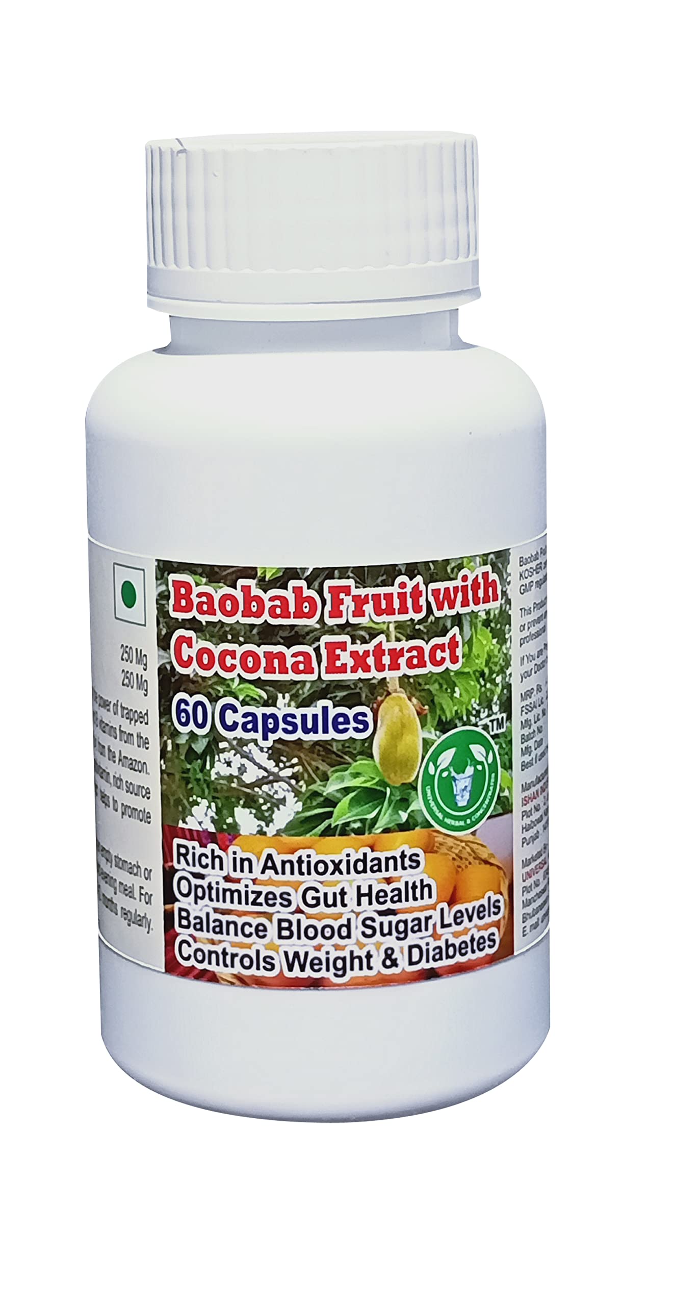 Buy Baobab Fruit With Cocona Extract Capsule - 60 Capsules (Get One ...