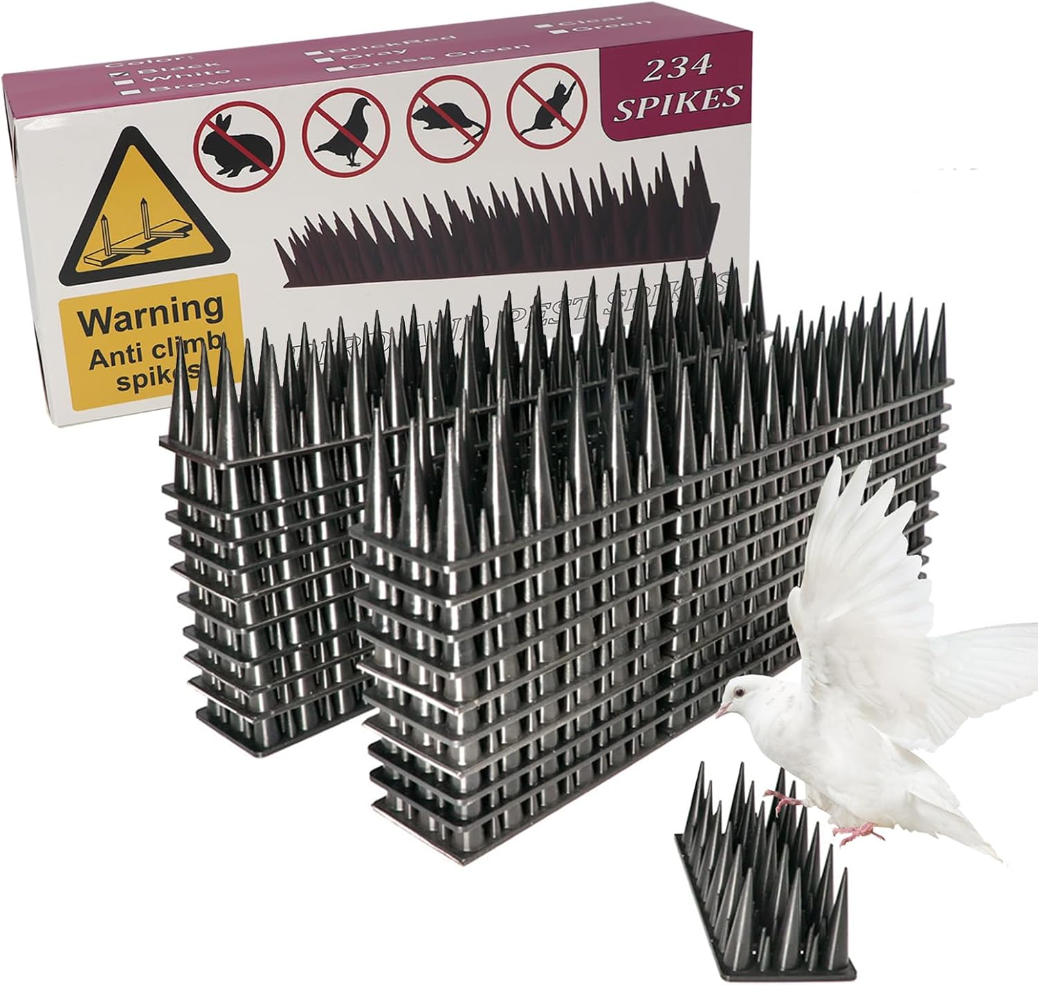 20PCS Bird Spikes Pigeon Spikes Bird Squirrel Raccoon Pigeon Cat Fox ...