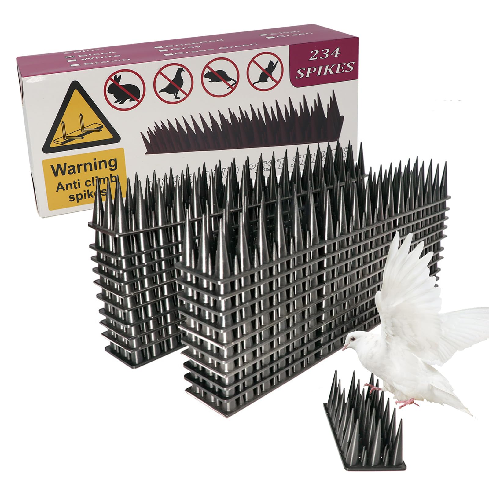 20PCS Bird Spikes Pigeon Spikes Bird Squirrel Raccoon Pigeon Cat Fox ...