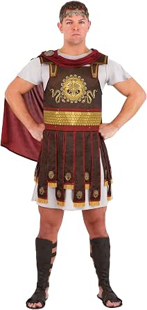 Amazon.com: Adult Trojan Warrior Costume Outfit | Gray Tunic Armor With ...