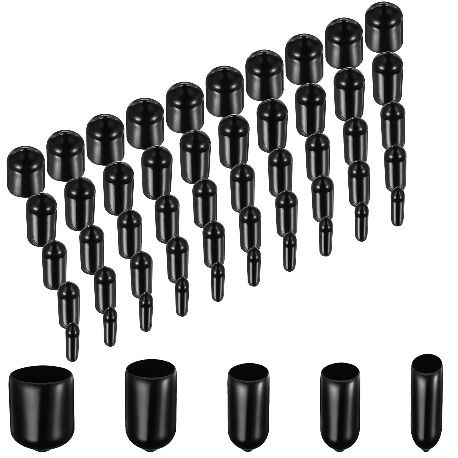 Amazon.com: 50pcs Rubber End Caps, Rubber Bolt Covers Screw Caps ...